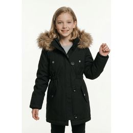 Kids Only M&auml;dchen KIDS Only Winterjacke &raquo;KOGIRIS FUR PARKA OTW&laquo; mit Kapuze mit elastischem Taillengummi schwarz 158