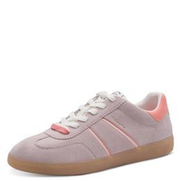 Tamaris Damen Plateausneaker Freizeitschuh, Halbschuh, Schn&uuml;rschuh mit gepolstertem Schaftrand rosa 42