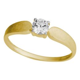 Firetti Damen Fingerring &raquo;Schmuck Geschenk Gold 375 Damenring Goldring Tropfen Solit&auml;r&laquo; mit Zirkonia (synth.) gold 18, Gelbgold 375, 1,7mm