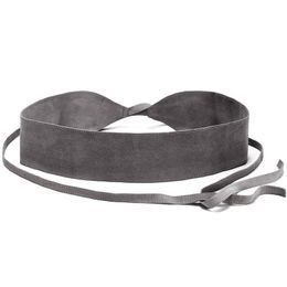 Lascana Damen Lascana Tailleng&uuml;rtel &raquo;Bindeg&uuml;rtel, Lederg&uuml;rtel, G&uuml;rtel f&uuml;r Kleid & Overall, Bauchg&uuml;rtel&laquo; aus Leder zum Binden mit Shaping-Effekt grau L