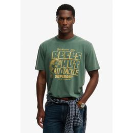 Superdry Herren Rundhalsshirt &raquo;ROADSIDE TRADE LOOSE TEE&laquo; Loose Fit, aus Baumwolle und Single Jersey, mit Druck, pflegeleicht L