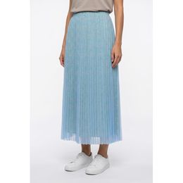 Richroyal Damen RICHROYAL Plisseerock Regular fit mit elastischem Bund blau 36