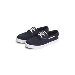 Tommy Hilfiger Herren Bootsschuh &raquo;TH BOAT VULC SNEAKER CANVAS&laquo; Schn&uuml;rschuh, Halbschuh mit Kontrastbes&auml;tzen und Durchz&uuml;gen 40