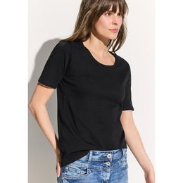 Cecil Damen T-Shirt &raquo;Style Lena&laquo; mit klassischem Rundhalsausschnitt schwarz S (38)