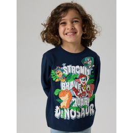 name it Jungen T-Shirt &raquo;NMMJIK PAW LS NREG TOP BOX NOOS CPLGM&laquo; Baumwollmischung, regular fit blau 98