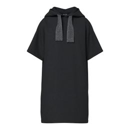 Pieces Damen Pieces Sweatkleid &raquo;PCCHILLI SUMMER 2/4 DRESS SWT NOOS UB BC&laquo; mit Kapuze und kontrastfarbenem Kordelzug schwarz XXL, N-Gr