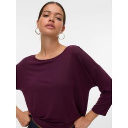 V&eacute;ro Moda Vero Moda Damen 3/4-Arm-Shirt &raquo;VMAVA 3/4 TOP JRS GA NOOS&laquo; Materialmix, regular fit rot XS