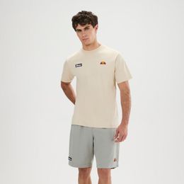 Ellesse Herren T-Shirt &raquo;FLORAN TEE&laquo; mit Rundhalsausschnitt, Kurzarm-Design, aus Baumwolle, normale L&auml;nge beige M