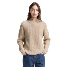 Tom Tailor Denim Damen Tom Tailor Denim Strickpullover mit Stehkragen beige L