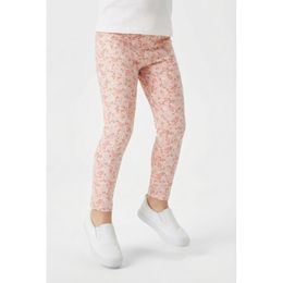 STACCATO M&auml;dchen STACCATO Leggings 2er Pack f&uuml;r Girls, unifarben und Allover-Druck rosa 128/134, N-Gr