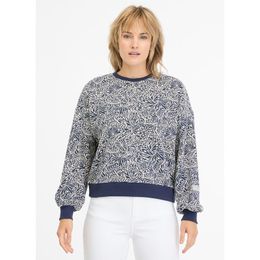 Ragwear Damen Sweatshirt &raquo;WUSS PRINT&laquo;, mit bedruckter Optik und Print, aus Baumwollmischung, in Sweatware schwarz L