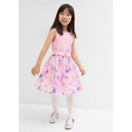 bonprix Kinder bonprix Midikleid regular fit, aus Baumwolle, festlicher Stil, mit Blumendruck, &auml;rmellos 92, N-Gr