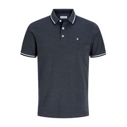 Jack & Jones Jack & Jones Poloshirt 'JJEPaulos' Herren Gr&ouml;&szlig;e M dunkelgrau / wei&szlig;