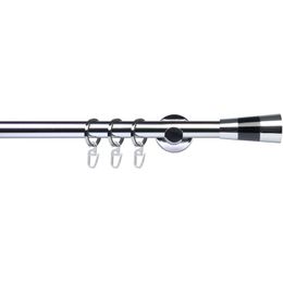 Liedeco Gardinenstange &raquo;Fertigstilgarnitur 20 mm Piano Granada&laquo; &Oslash; 20 mm 1 l&auml;ufig-l&auml;ufig Fixma&szlig; Gardinenstange Komplett grau Eisen B/L: 120cm &Oslash; 20mm, 1 Stk., 1