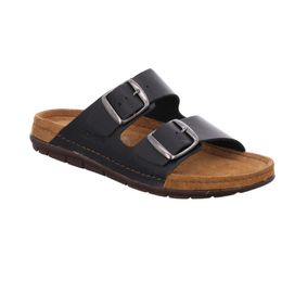 Rohde Damen Pantolette &raquo;Rodigo-D&laquo; Sommerschuh, Schlappen, Hausschuh mit Schnallenverschluss schwarz 38