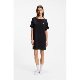 BOSS Damen BOSS Nachthemd &raquo;Element_Nightie&laquo; Ohne Taschen aus Stretch-Jersey mit Logo-Print schwarz XL, N-Gr
