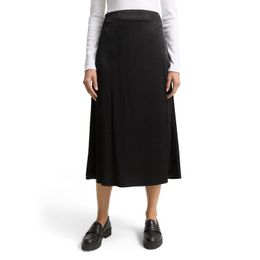 Tom Tailor Damen Tom Tailor Satinrock &raquo;High waist maxi&laquo; mit verdecktem Rei&szlig;verschluss schwarz 44
