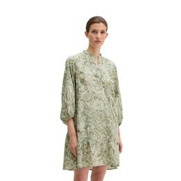 Marc O'Polo Marc O'polo Damen Marc O'Polo Sommerkleid Eingrifftaschen loose fit aus bedrucktem Light-Popeline, ungef&uuml;ttert gr&uuml;n 40, N-Gr