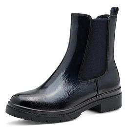 Tamaris Damen Chelseaboots , Blockabsatz, Basic, Stiefelette in veganer Verarbeitung schwarz 40