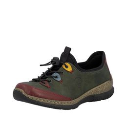 Rieker Damen Slip-On Sneaker Slipper, Schlupfschuh mit sportlichem Schnellverschlu&szlig; gr&uuml;n 41
