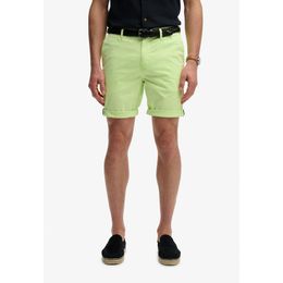 Superdry Herren Chinoshorts &raquo;PREMIUM REGULAR CHINO SHORT&laquo; aus Baumwollmischung mit Elasthan, Relaxed Fit, unifarben, knielang gr&uuml;n 34, N-Gr
