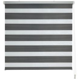 Bruno Banani Doppelrollo &raquo;KIAN&laquo; Lichtschutz Sichtschutz ohne Bohren freih&auml;ngend Klemmfix Doppelrollo- NEUHEIT! grau Polyester 150cm, 30cm