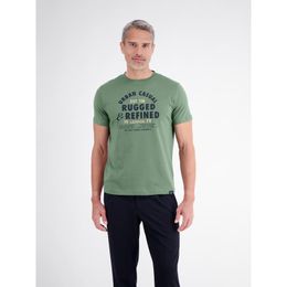 Lerros Herren Lerros Kurzarmshirt Sommershirt mit Schriftzug gr&uuml;n XL
