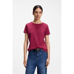 BOSS Orange Damen BOSS Orange T-Shirt &raquo;Elove Embro Premium Damenmode&laquo; mit Rundhals, Slim Fit rot L