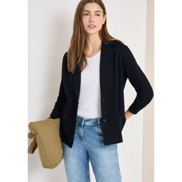 Cecil Damen Sweatblazer mit Knopfverschluss und Viskose schwarz M (40)