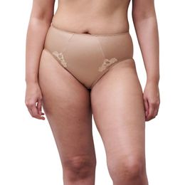 Chantelle Damen Slip &raquo;HEDONA&laquo; blickdichtes Gewebe, Guipure Spitze beige 38