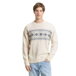 Tom Tailor Denim Herren Tom Tailor Denim Strickpullover mit Norweger-Muster L