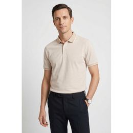 MARVELIS Herren MARVELIS Poloshirt meliert, leicht tailliert beige XL