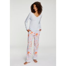 s.Oliver Damen s.Oliver Schlafanzug Set, 2 mit Zierknopfleiste 44/46