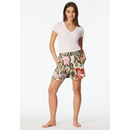 Schiesser Damen Loungepants &raquo;Mix + Relax&laquo; elastischer Bund, Viskose, seitliche Taschen, weites Bein bunt 44, N-Gr