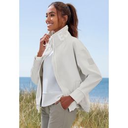 ELBSAND Damen Softshelljacke mit hohem, verstellbaren Kragen wei&szlig; S (36)