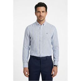 BOSS Herren BOSS Leinenhemd &raquo;LIAM&laquo; 100% Leinen Premium Sommerhemd, Button-Down-Kragen, regular fit blau XXXL (47/48), N-Gr