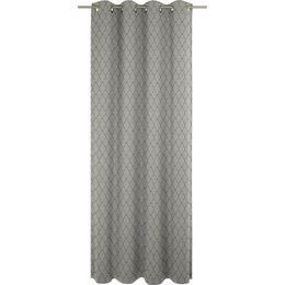 Adam Vorhang &raquo;Indian Cortezada&laquo; &Ouml;sen 1 Stk. tlg. aus 100% Bio-Baumwolle schwarz Jacquard, Baumwolle (Bio-Baumwolle) 145cm, &Ouml;sen, 145cm