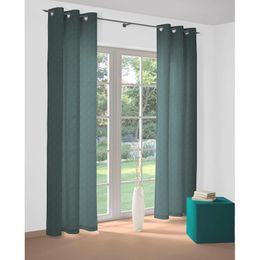WIRTH Vorhang &raquo;Torbole&laquo; &Ouml;sen 1 Stk. tlg. blau Jacquard, Baumwolle, Polyester 145cm, &Ouml;sen, 132cm