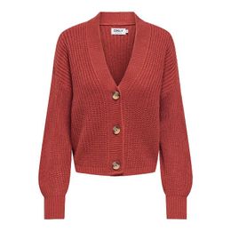 Only Damen Only Strickjacke &raquo;ONLCAROL NICE L/S CARDIGAN KNT NOOS&laquo; Kunstfaser, regular fit rot M