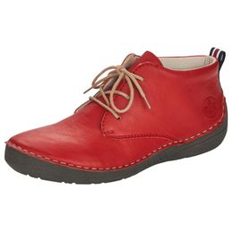 Rieker Damen Schn&uuml;rboots , Stiefelette, Schn&uuml;rstiefelette mit Rahmennaht rot 40