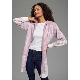 Kangaroos Damen Kangaroos Kapuzenstrickjacke mit gemustertem Design, lange Form, l&auml;ssig geschnitten 32/34