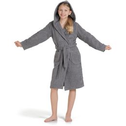M&ouml;ve Kinderbademantel &raquo;Superwuschel&laquo; 1 Stk. grau Obermaterial: 100% Baumwolle 128 L: 90cm