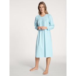 Calida Damen Calida Nachthemd &raquo;Soft Cotton&laquo; Ohne Tasche Raglan&auml;rmeln, Langarm, Interlock-Qualit&auml;t, Rundhals, feminin blau L (48/50), N-Gr