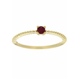 Firetti Damen Goldring &raquo;Schmuck Geschenk Gold 333 Damenring Goldring Edelstein Farbstein&laquo; mit Rubin bunt 18, Gelbgold 333