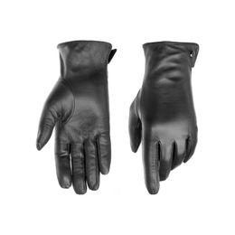 Pearlwood Damen Pearlwood Lederhandschuhe &raquo;PAM&laquo; weiches Fleece-Innenfutter, Temperaturregulierend, Seitenschlitz schwarz 7