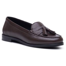 Hush Puppies Connie Leder Damen Schokoladen Slipper