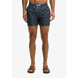Superdry Herren Badeshorts &raquo;PREMIUM PRINTED 15 SWIM SHORT&laquo; aus Polyester, modische Passform, gemusterte Optik, pflegeleicht blau XL, N-Gr