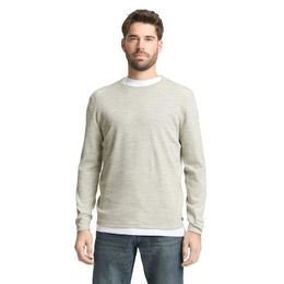 Tom Tailor Herren Tom Tailor Rundhalspullover mit Rundhalsausschnitt beige S