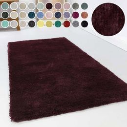 Esprit Hochflor-Teppich &raquo;Relaxx ESP-4150&laquo; rechteckig 25 mm H&ouml;he Wohnzimmer, sehr gro&szlig;e Farbauswahl, weicher dichter Hochflor rot Kunstfaser B : 70cm 1 Stk., 
