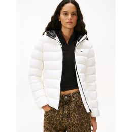 Tommy Jeans Damen Steppjacke &raquo;TJW SLIM HOOD PRNT DOWN JCKT EXT&laquo; mit Kapuze beige L (40)